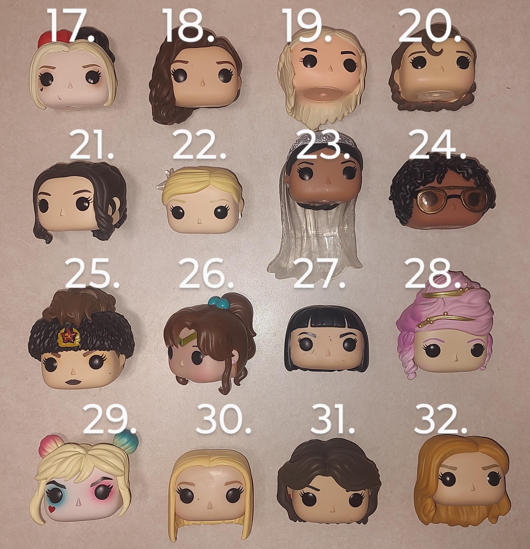 Funko Pop Parts Female & Male Heads - Etsy