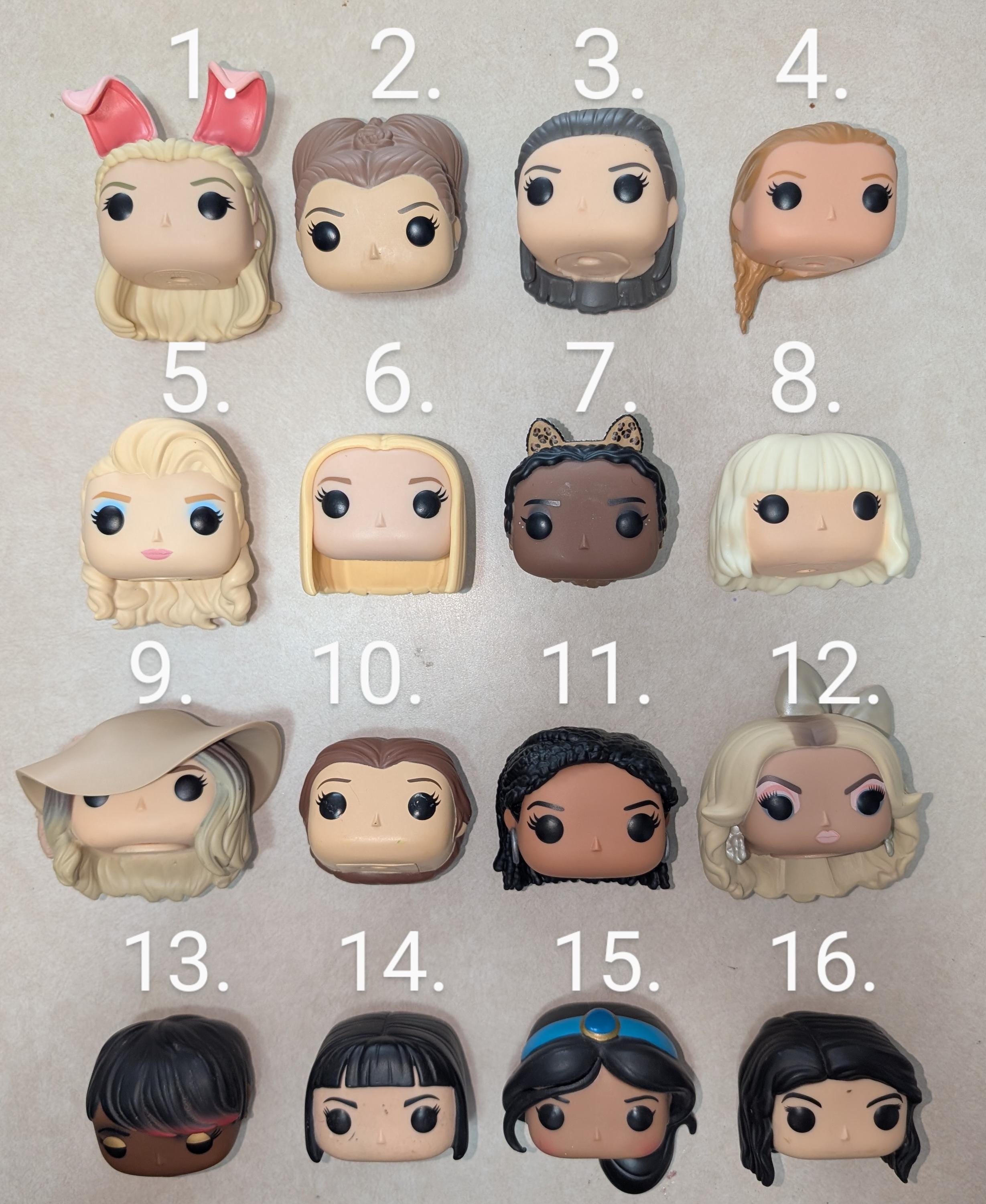 Funko Pop Parts - Female & Male Heads - Etsy