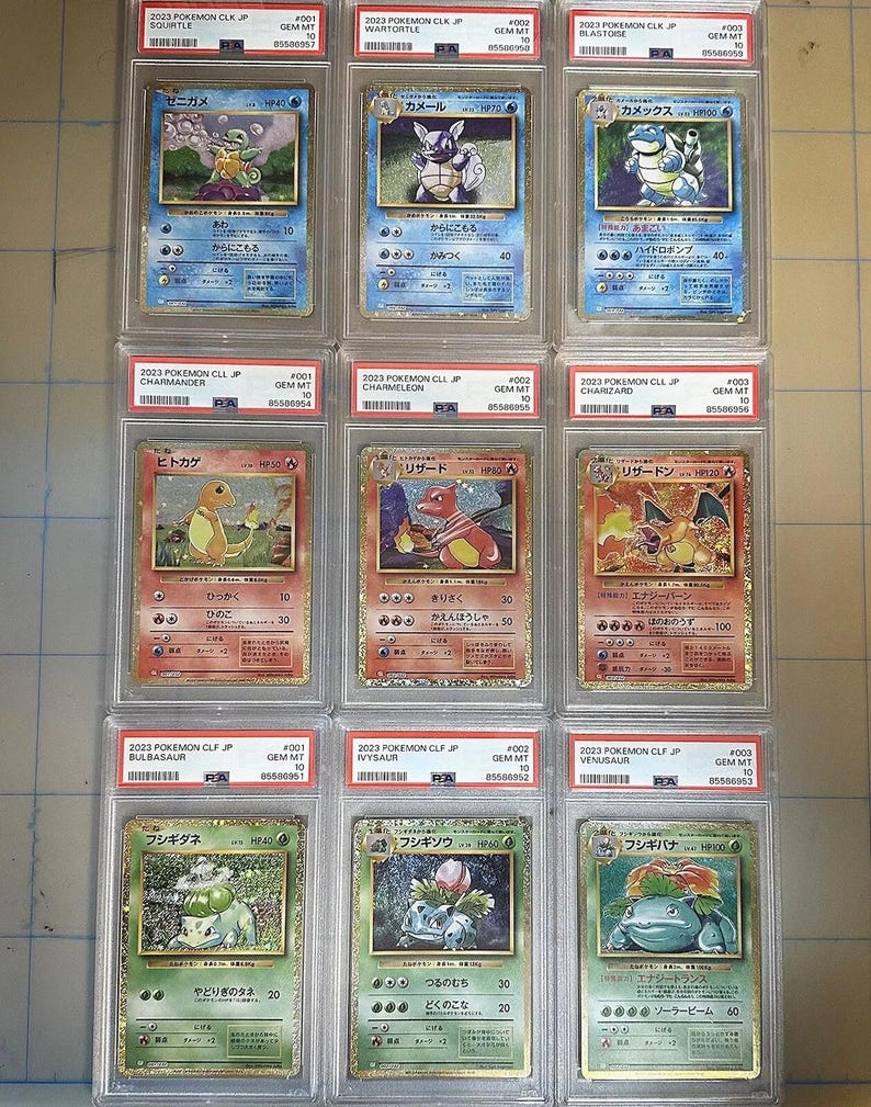 Pokemon Charizard, Blastoise, Venusaur, All Evolutions Japanese Classic ...