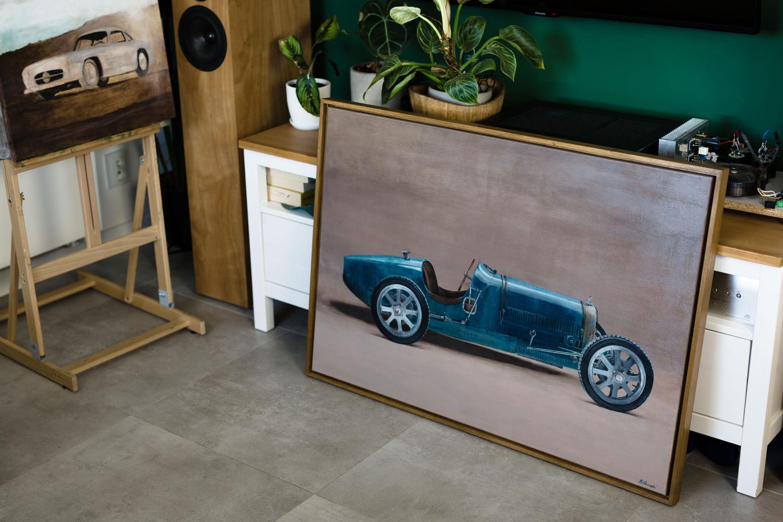 Bugatti Type 35 - Classic Car, Supercar. Original Painting Painted on ...