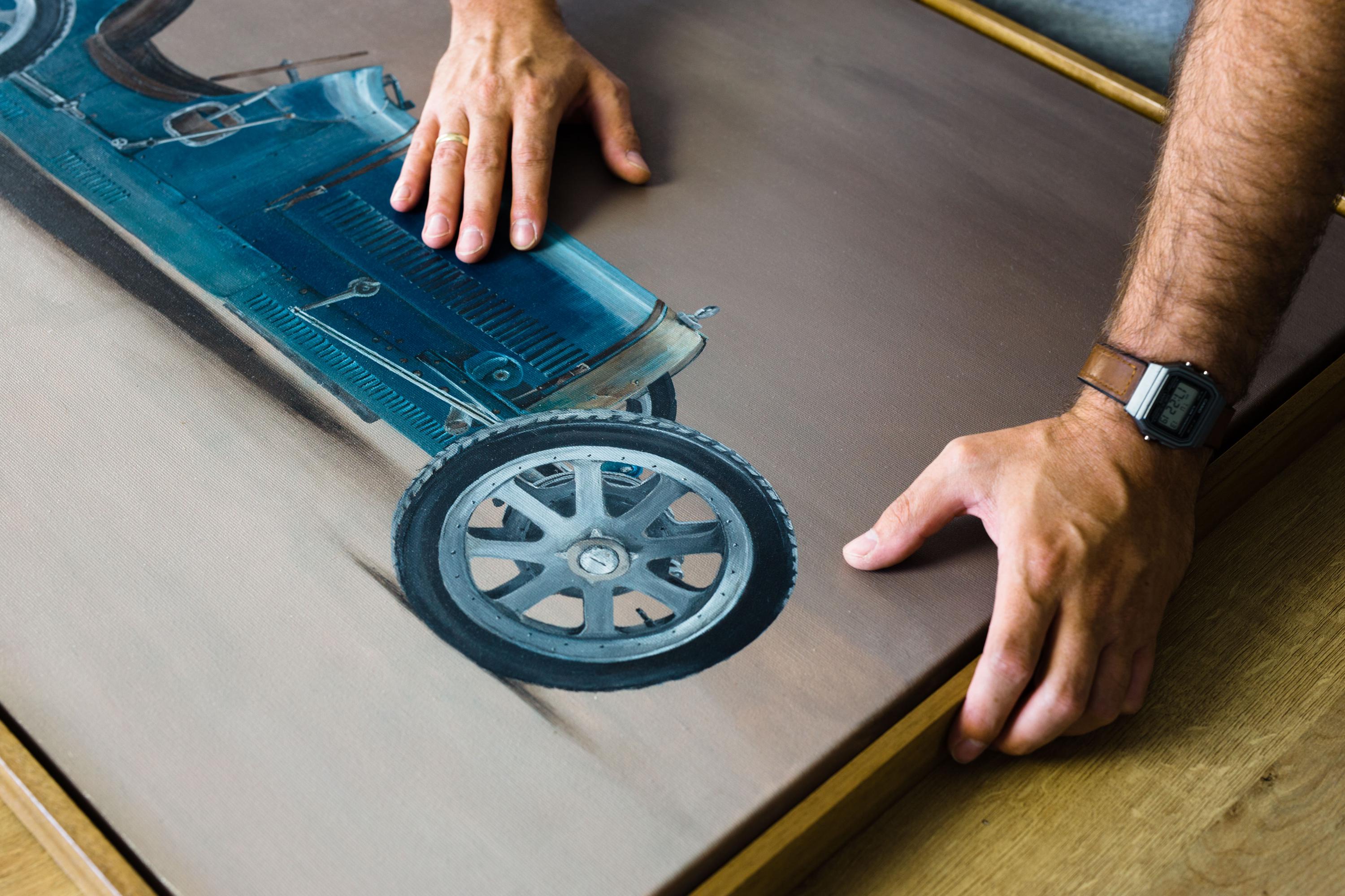 Bugatti Type 35 - Classic Car, Supercar. Original Painting Painted on ...