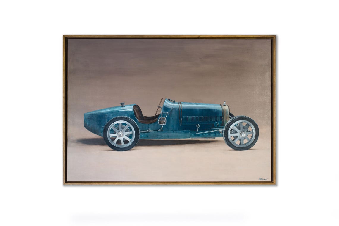 Bugatti Type 35 - Classic Car, Supercar. Original Painting Painted on ...