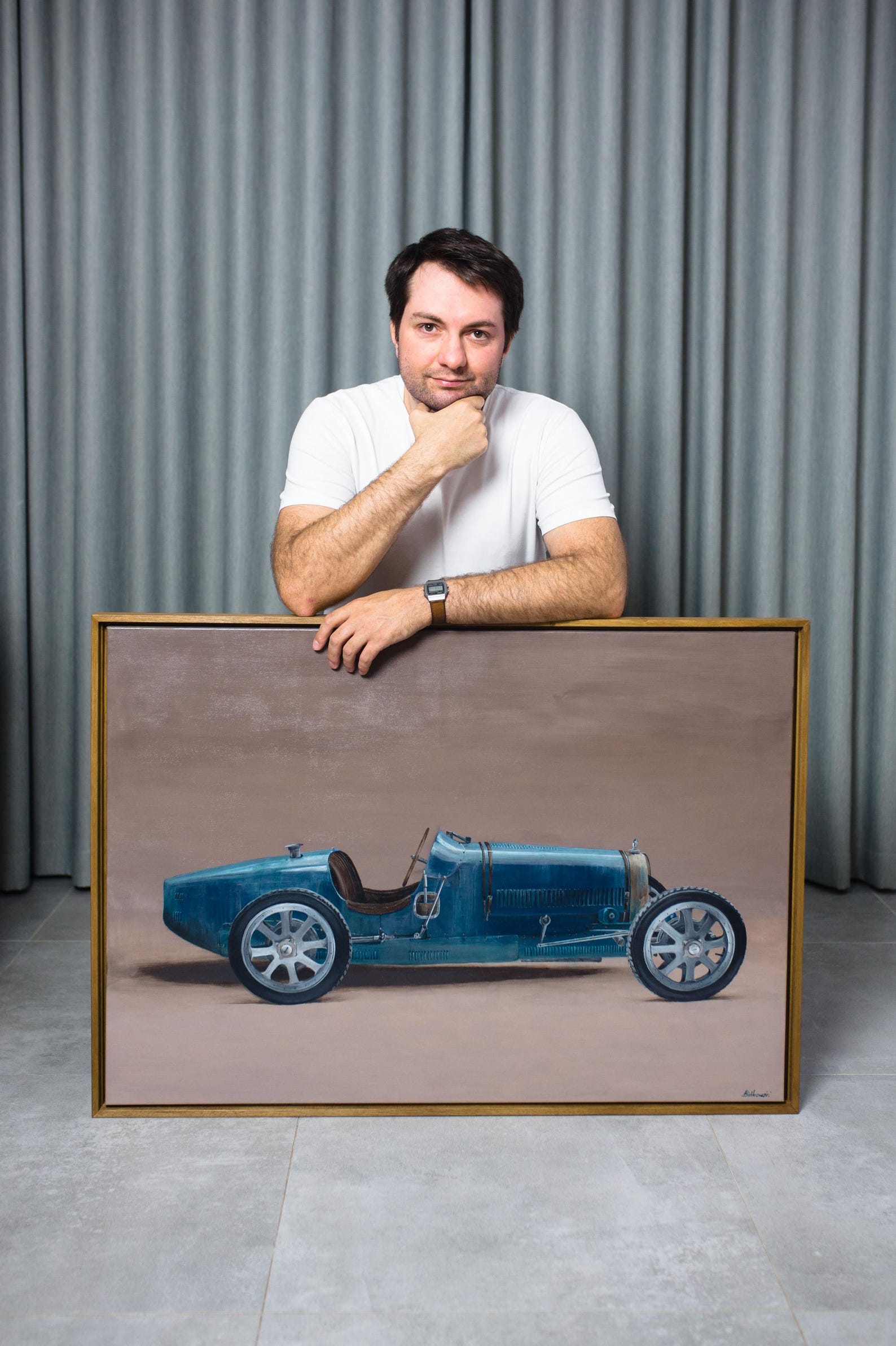 Bugatti Type 35 - Classic Car, Supercar. Original Painting Painted on ...