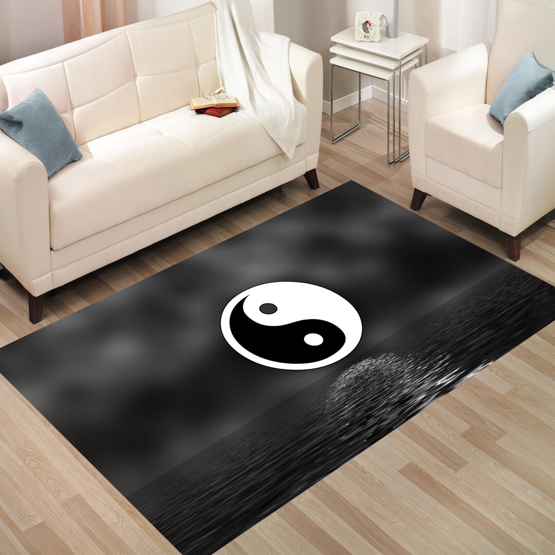 Yin Yang Rug, Yin Yang,ying Yang Decor Rug,yin Yang Themed Rug,yin Yang ...