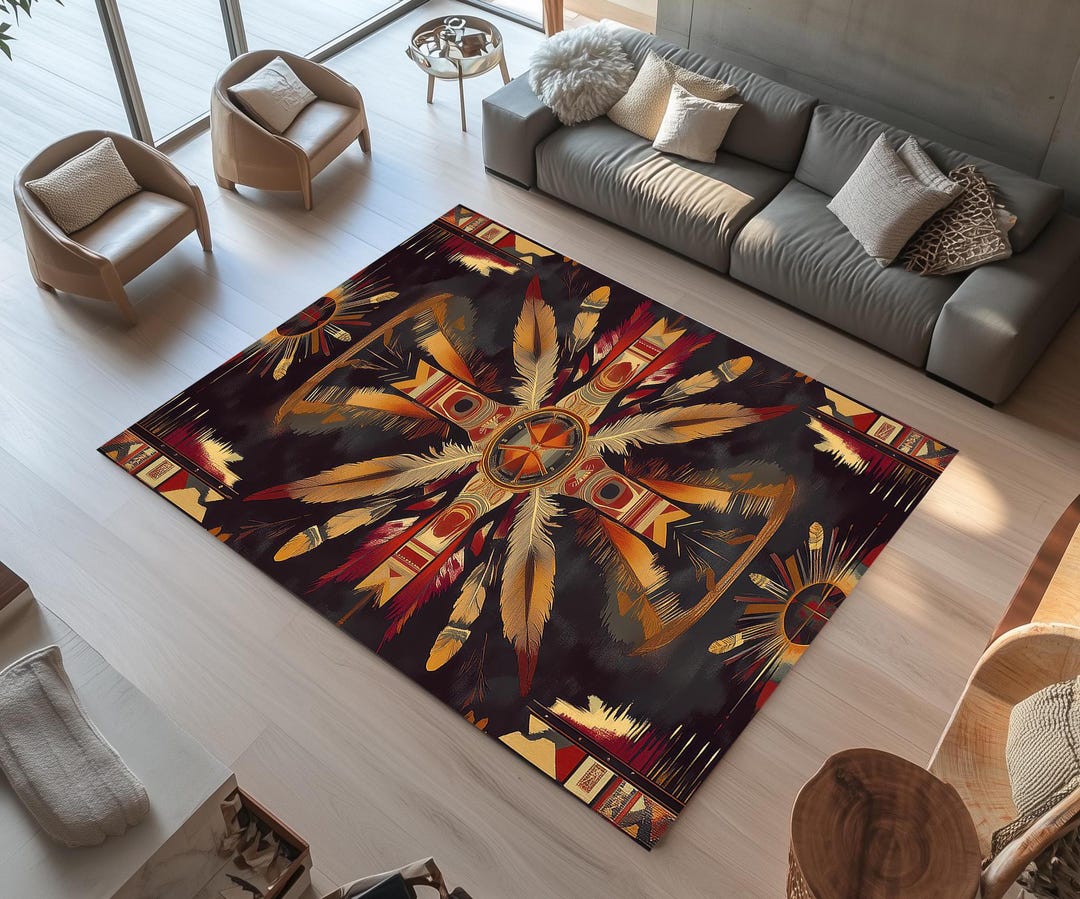 Aztec Pattern Rug, Aztec Area Rug, Oriental Pattern Rug,colorful ...