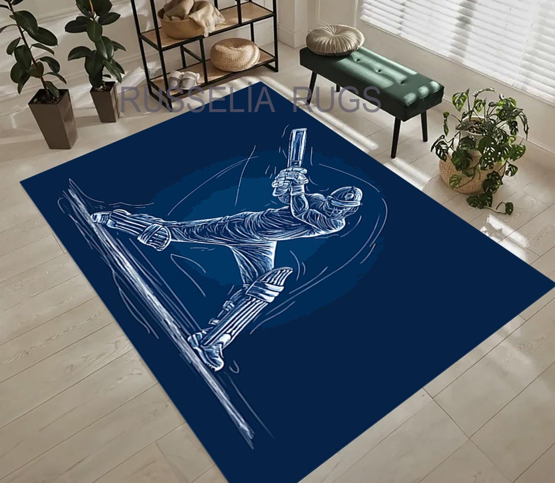 Cricket Rug, Cricket Sports Rug, American Cricket Rug, Cricket Lovers ...