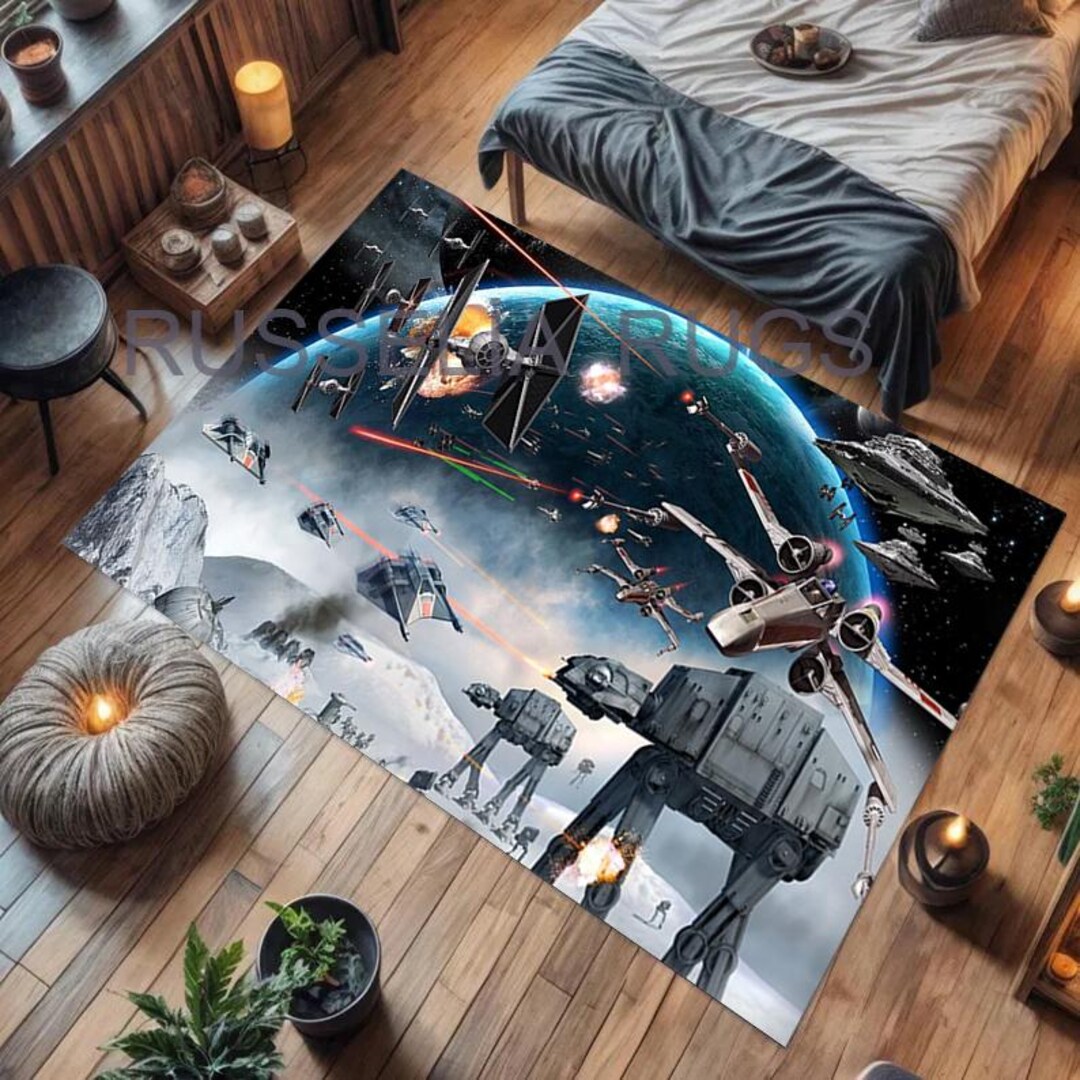 Star Wars Rug,starwars Rug,movie Rug,darth Vader Rug,star Wars Decor ...