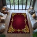 Red Texture Rug,red Gold Rug,red Rug,traditional Rug,red Area Rug,gold ...