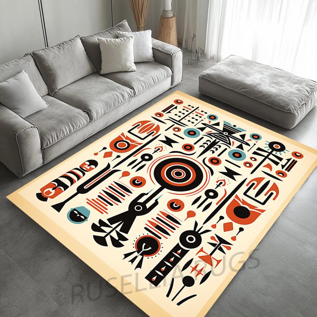 African Rug,symbol Rug,tribe Rug,african Pattern Rug ,home Decor,gift ...