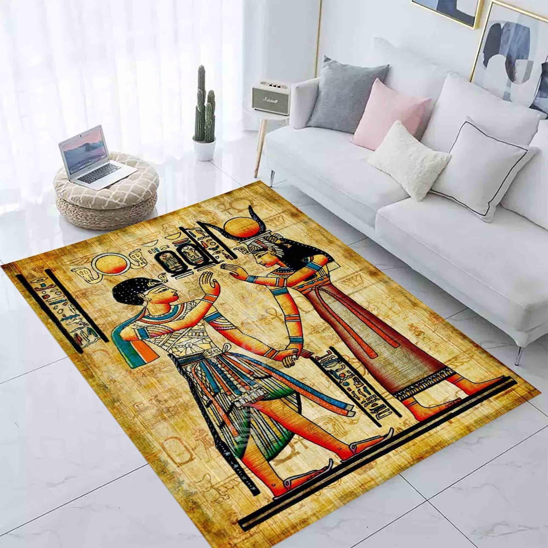 Ancient Rug, Egyptian Style Rug, Egypt Rug, Hieroglyph Rug,egyptian ...