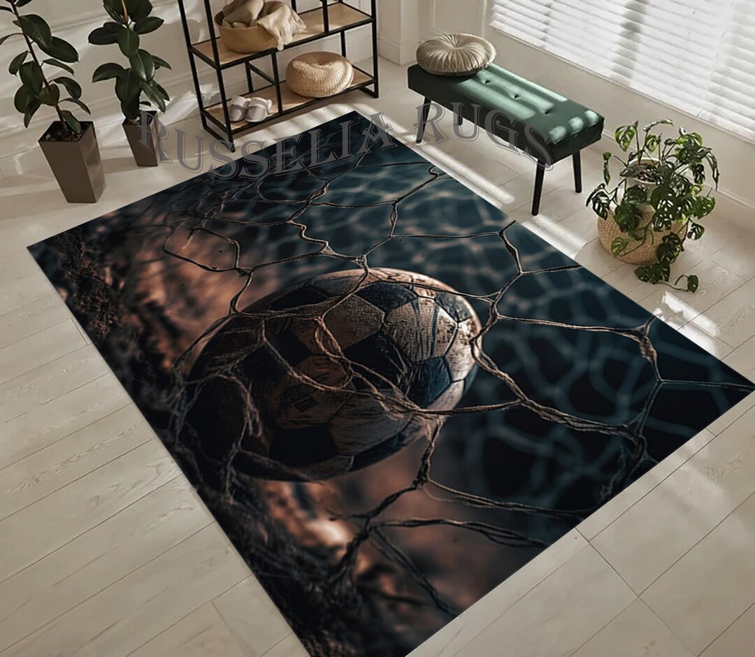 Soccer Rug, Soccer Ball Rug, Football Rug, Sport Rug, Football Field ...