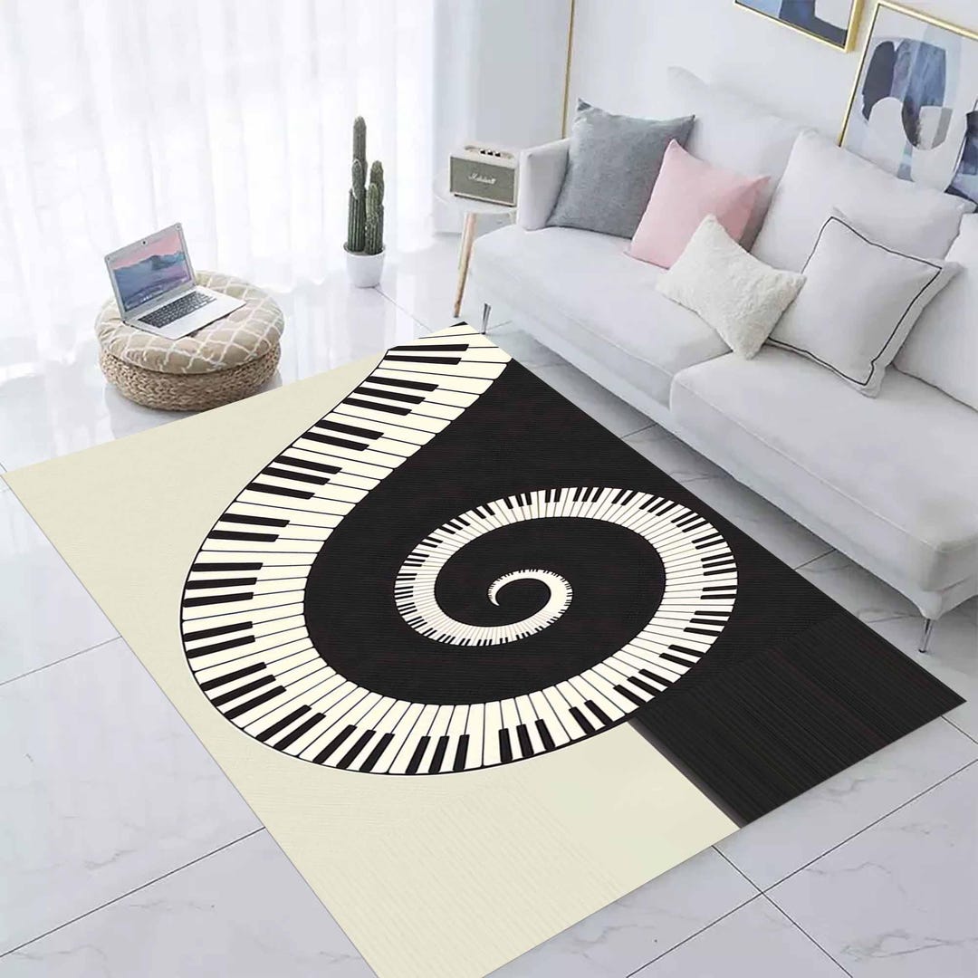 Piano Keys Rug, Music Rug, Piano Rug, Piano Keyboard Rug, Abstract ...