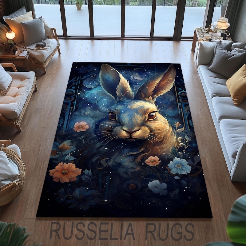 Bunny Rug - Etsy