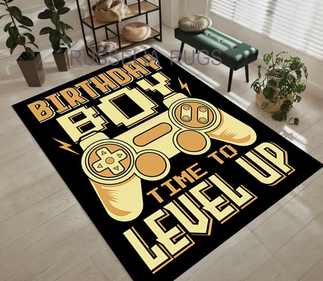 Gamer Rug, Gamer Joystick Rug, Game Controller, Game Area Rug, Game ...