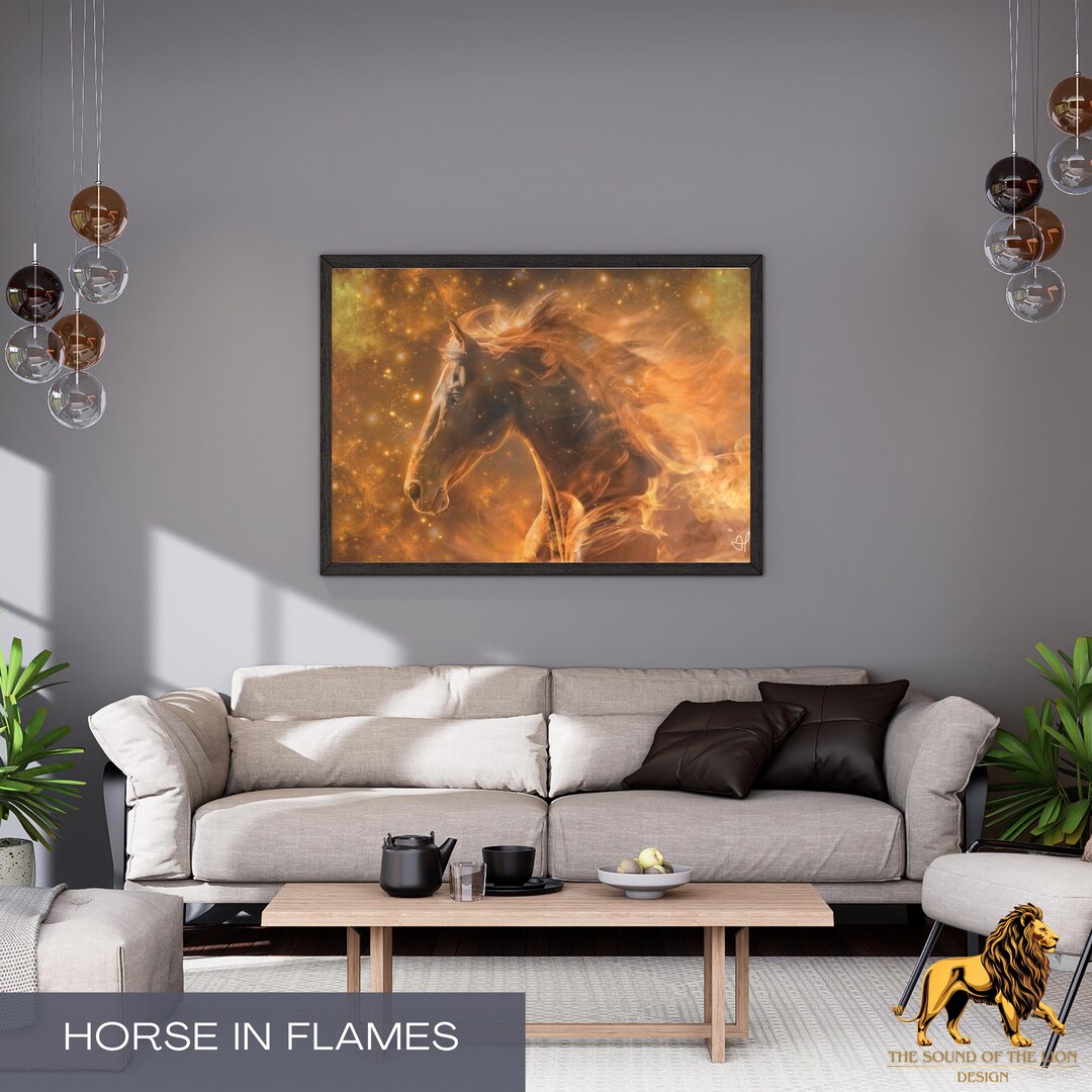Horse on Fire, Biblical Art, Digital Design, Christian Paintings ...