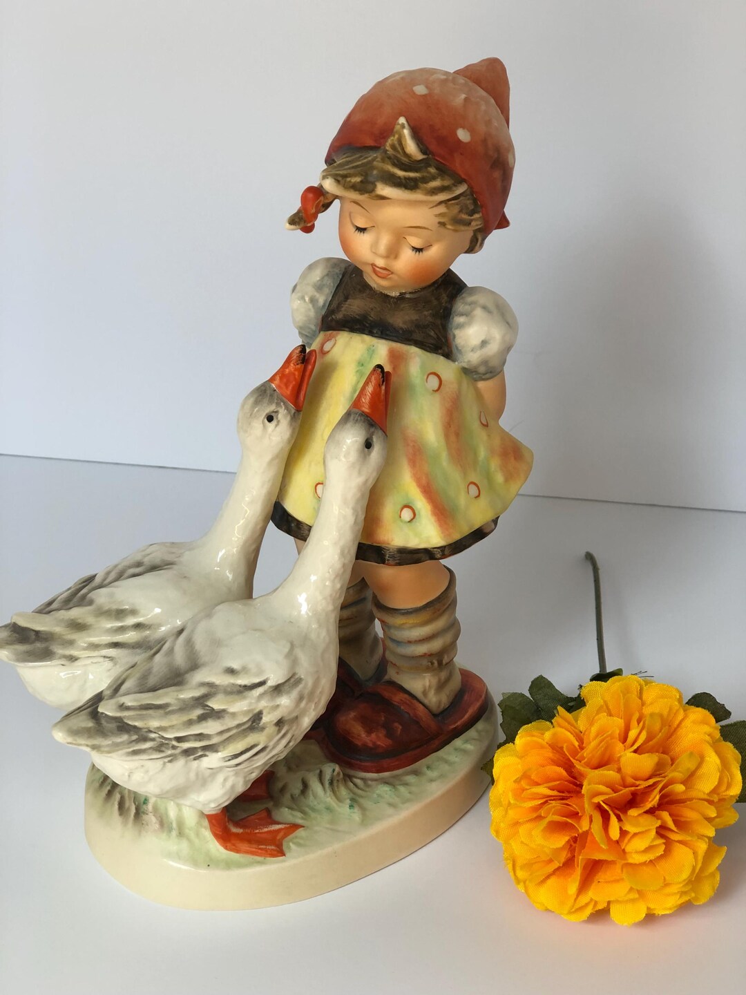 Vintage 1980s Goebel Hummel "goose Girl" Figurine | Model 47/II ...