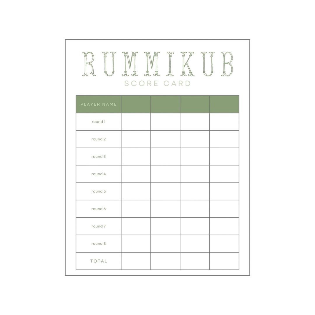 Rummikub Score Card Digital Download - Etsy