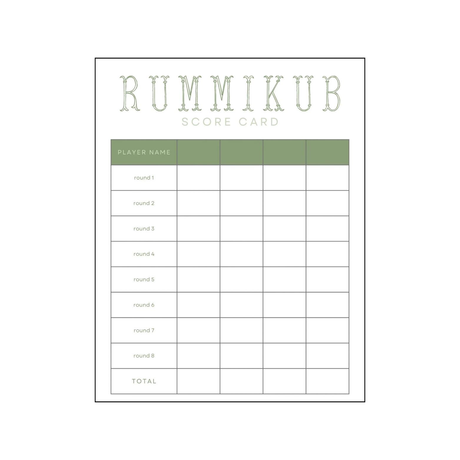 Rummikub Score Card Digital Download - Etsy