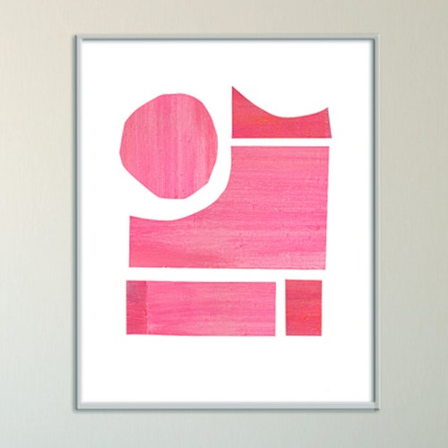 Mid Century Modern Art Print Colorful Abstract Printed Wall - Etsy