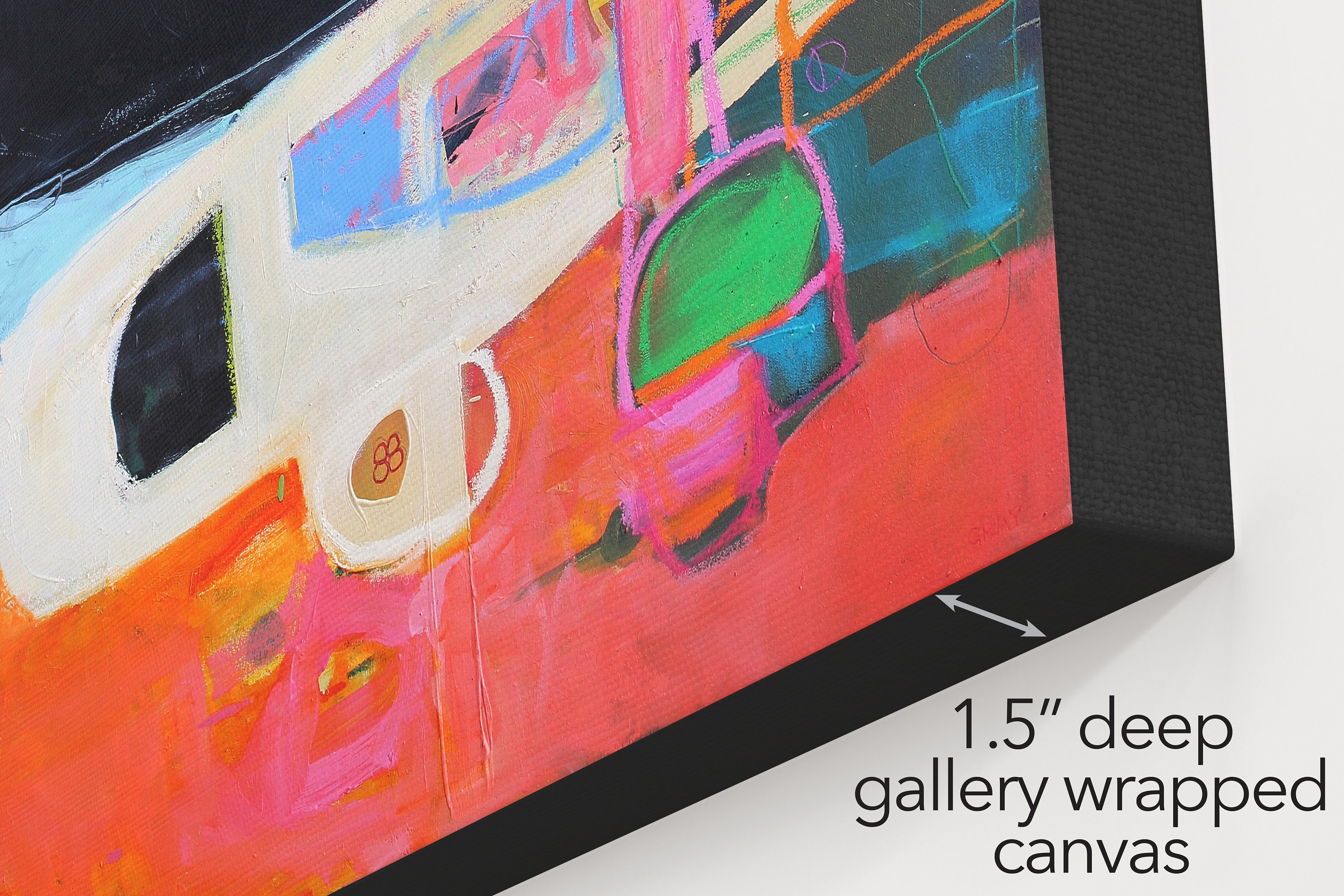 Colorful Abstract Canvas Art Contemporary Wall Art Mid | Etsy