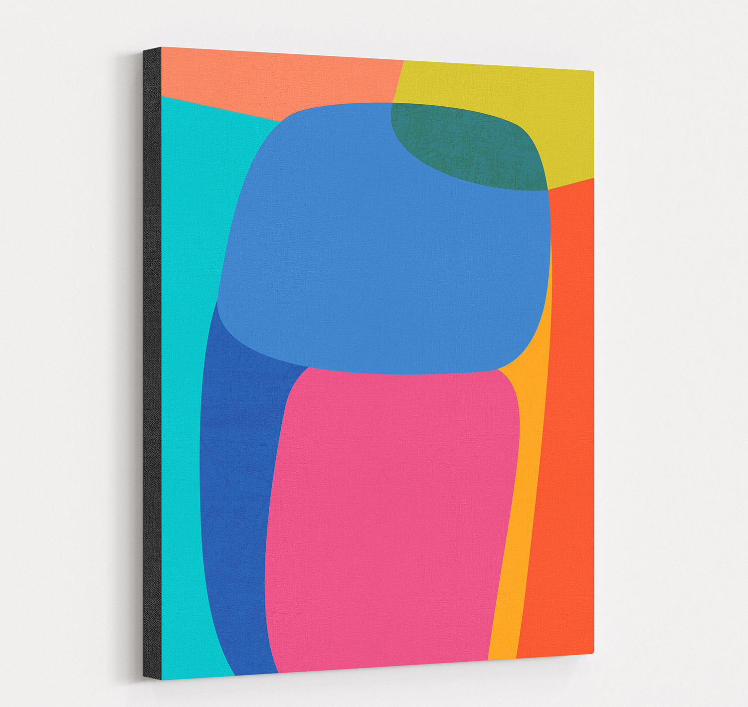 Jewel Tone Colorful Canvas Art Set of 3, Large Abstract Canvas Wall Art ...