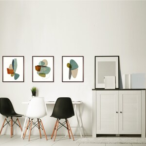 Mid Century Modern Abstract Print Statement Print Extra | Etsy