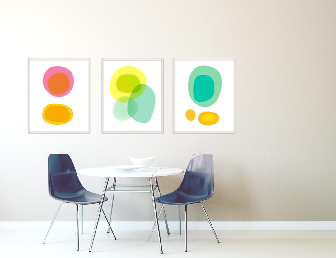 Colorful Modern Wall Art Abstract Wall Art Mid Century - Etsy