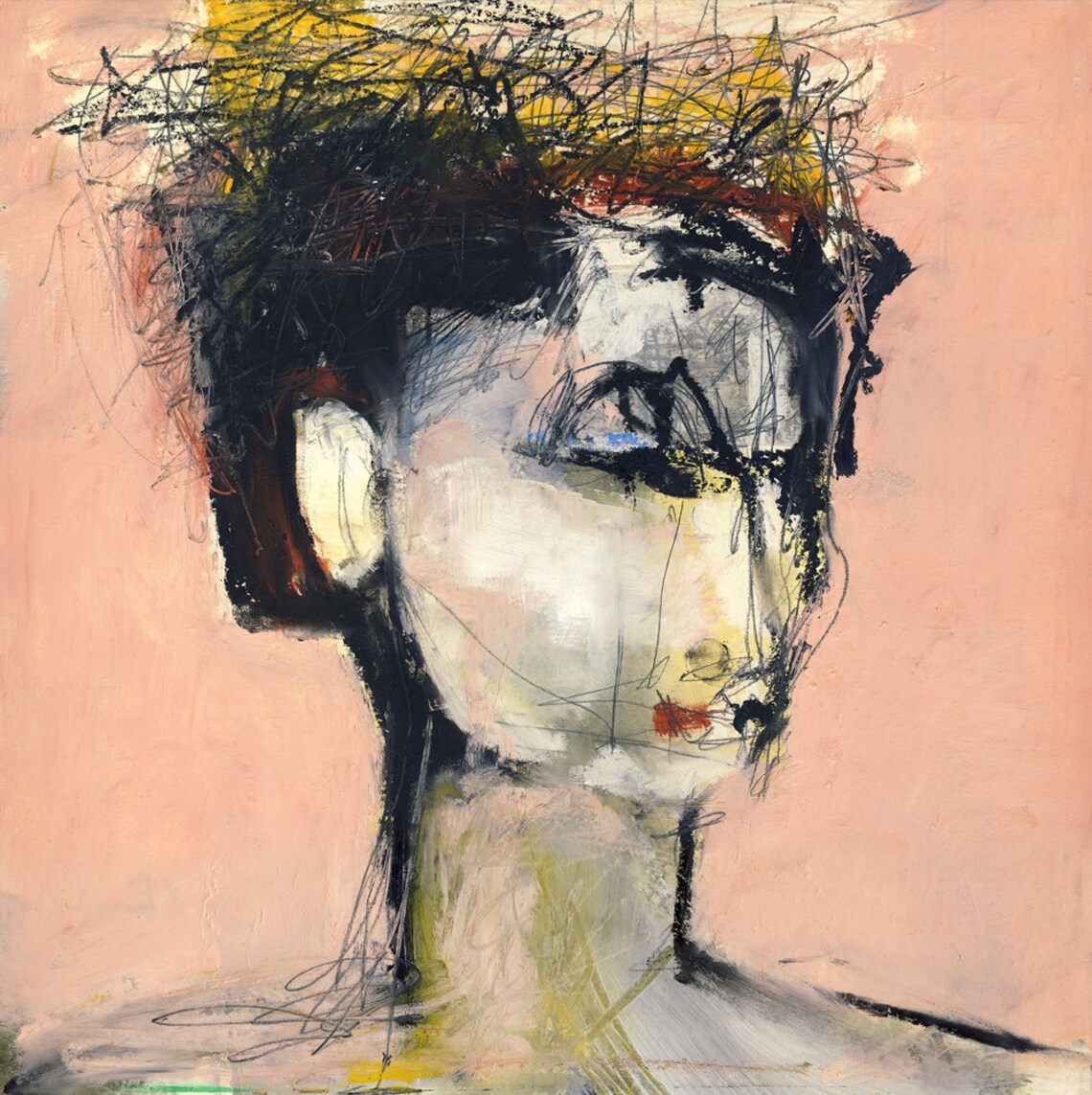 Framed Portrait Print Set of 2 Prints Abstract Portrait Wall | Etsy