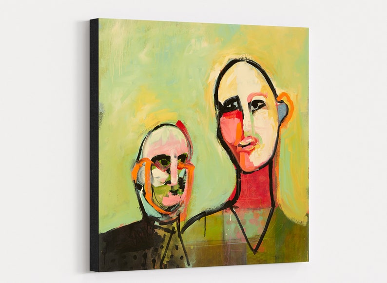 Abstract Faces Canvas Art People Portrait Canvas Print - Etsy