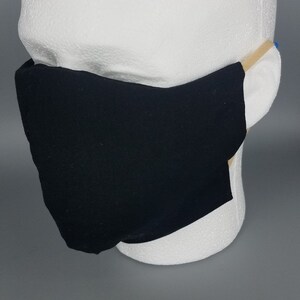 SOLID BLACK Facemask 2 Layer or UPGRADE 3 Layer Nose Wire - Etsy