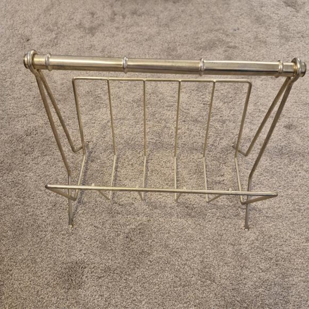 Vintage MCM Magazine Rack / Vinyl Records Stand Rack / Newspaper Holder ...