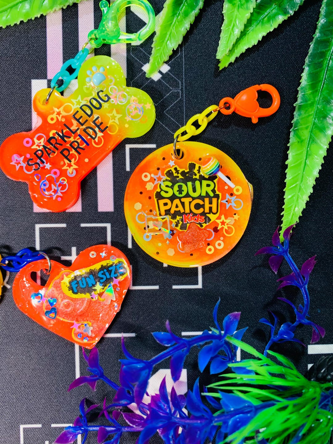 Glow in the Dark Gummy Candy Neoncore Resin Keychains - Etsy