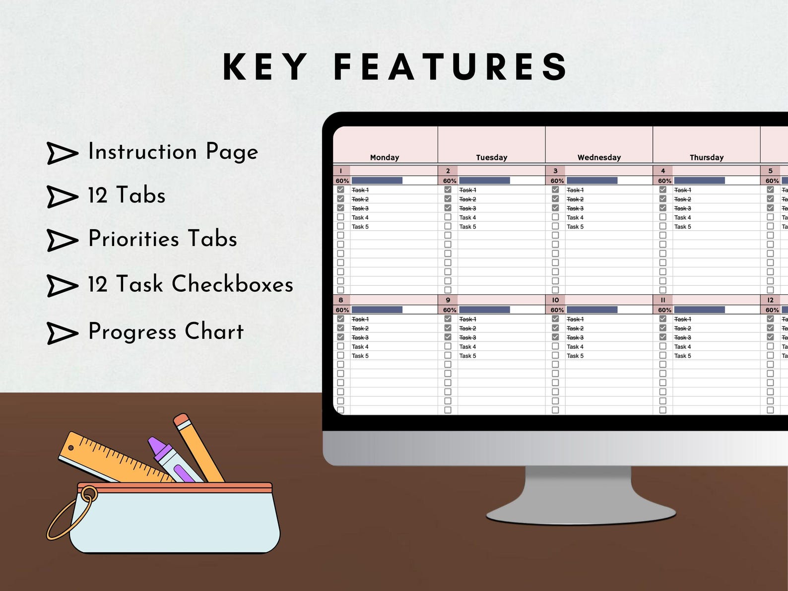 2024 2025 Calendar Spreadsheet Google Sheets Monthly Calendar to Do ...