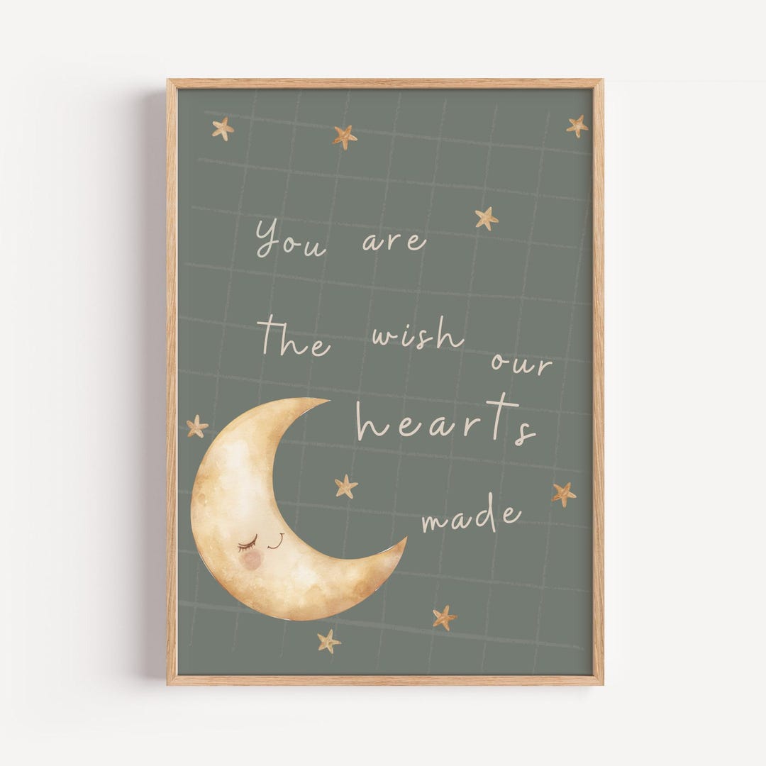 You Are the Wish Our Hearts Made Print, Nursery Print - Etsy
