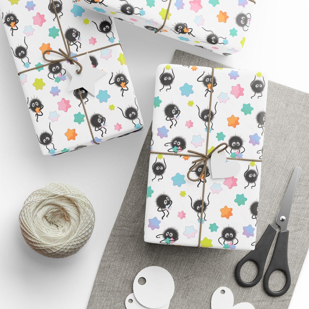 Gift Wrap, Soot Sprites Studio Ghibli Spirited Away Wrapping Paper ...
