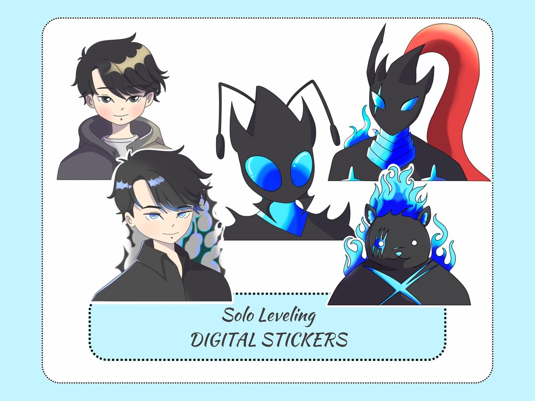 Solo Leveling Digital Stickers, Sung Jinwoo Igris Beru Tank Fanart ...