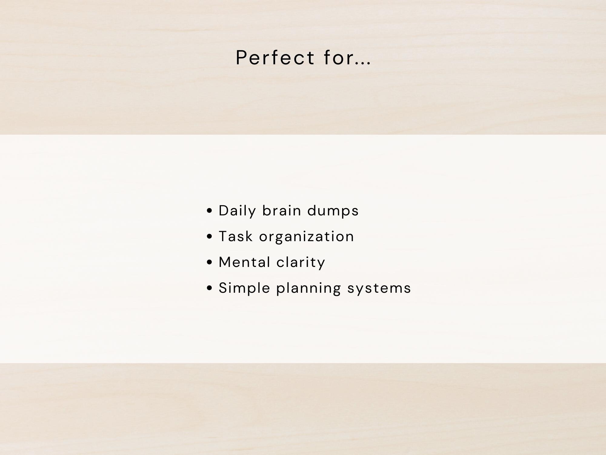Categorized Brain Dump Printable | Task Organizer | to Do List Planner ...