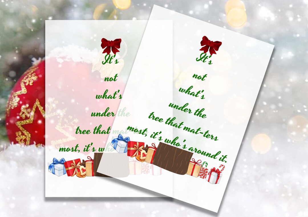 It's Not What's Under the Tree That Mat Terr Most, It's Who's Asound ıt ...