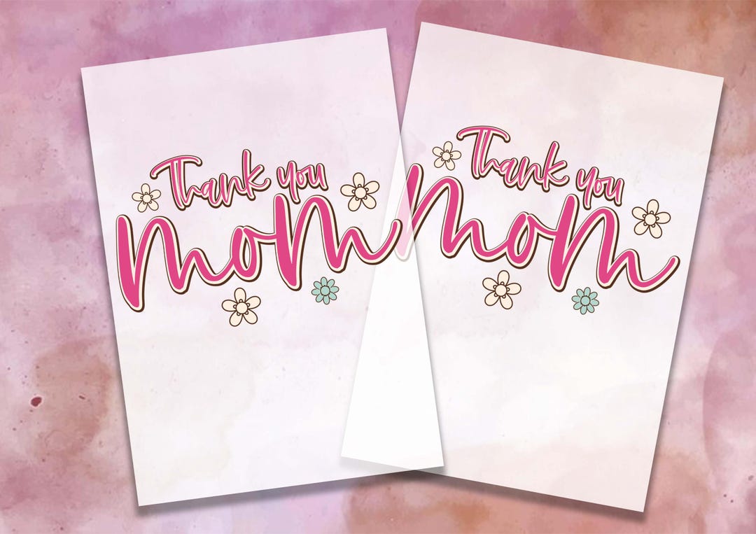 Thank You Mom DTF Transfers, Ready to Transfer, DTF Prints, - Etsy