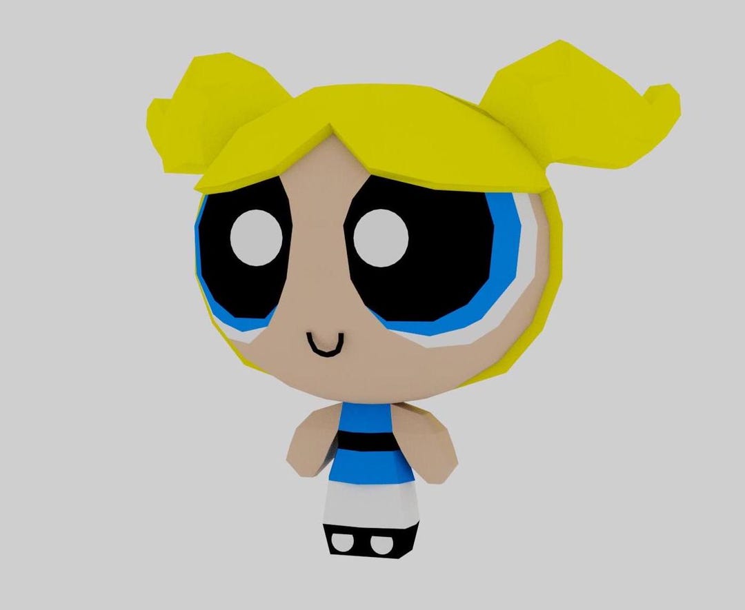 Papercraft | 3D Bubble - the Powerpuff Girls | DXF, SVG, PDF - Etsy