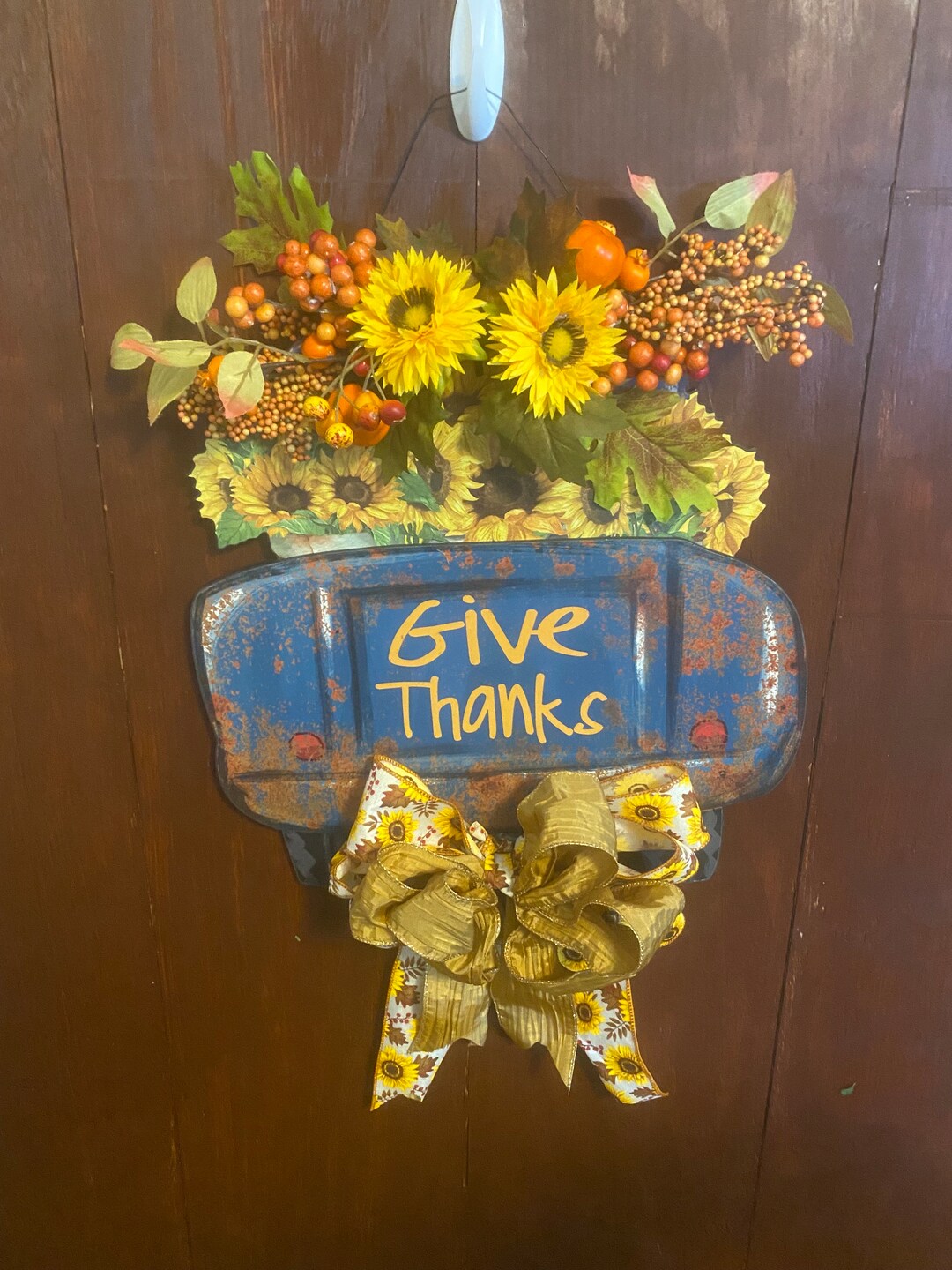 Fall Sunflower Door Hanger - Etsy