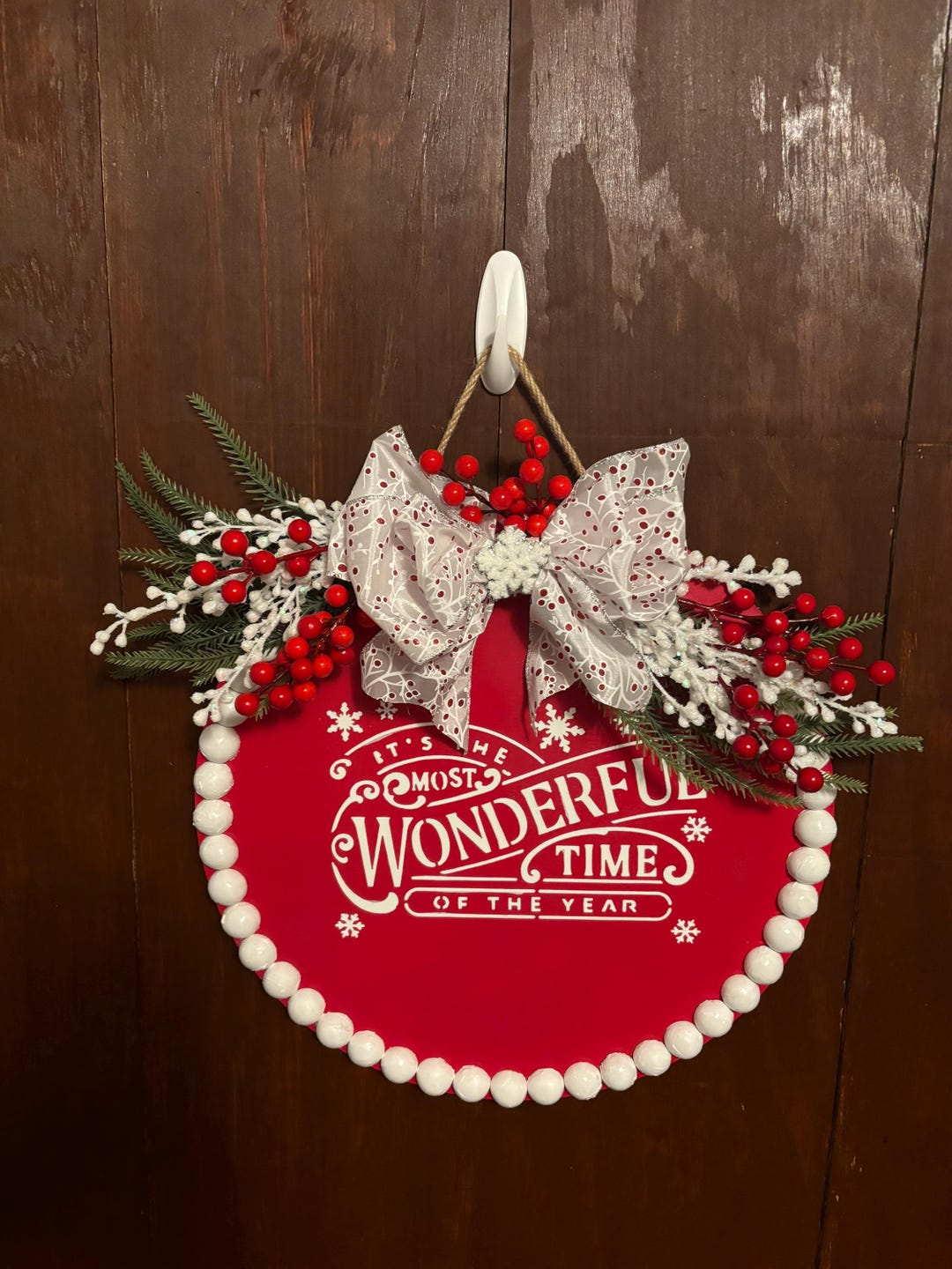 Rustic Farmhouse Christmas Door Hanger, Christmas Wall Decor - Etsy