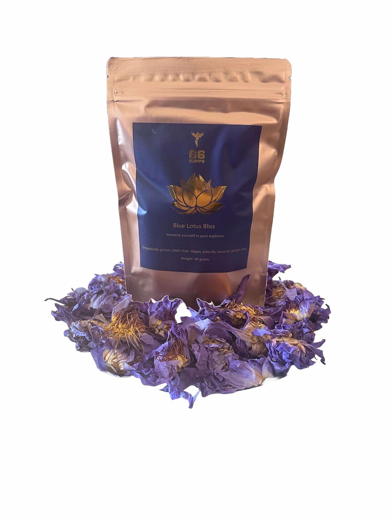 40 Grams Premium Organic Dried Blue Lotus Flowers | Nymphaea Caerulea ...