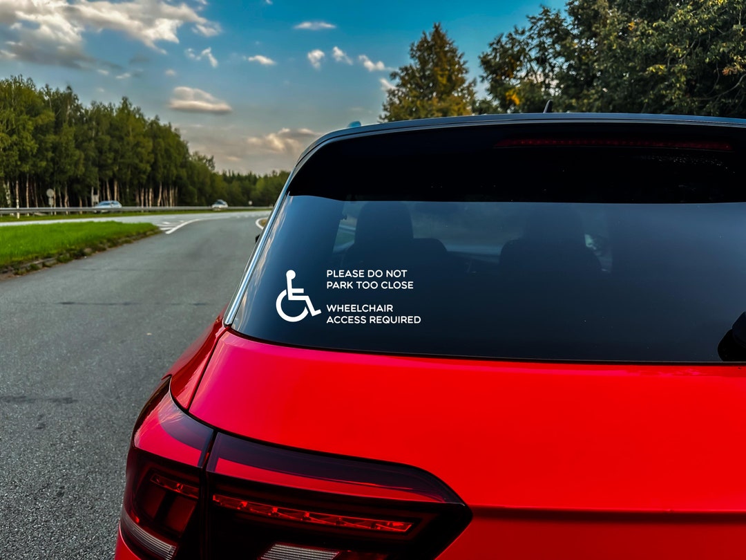 Wheelchair Access Required Car Sticker, Window Decal for Car, Bumper ...