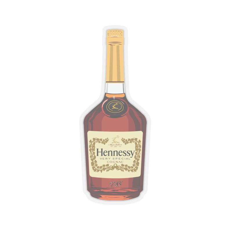 Hennessy Bottle Sticker - Kiss-cut Stickers for Laptop, Water Bottle ...