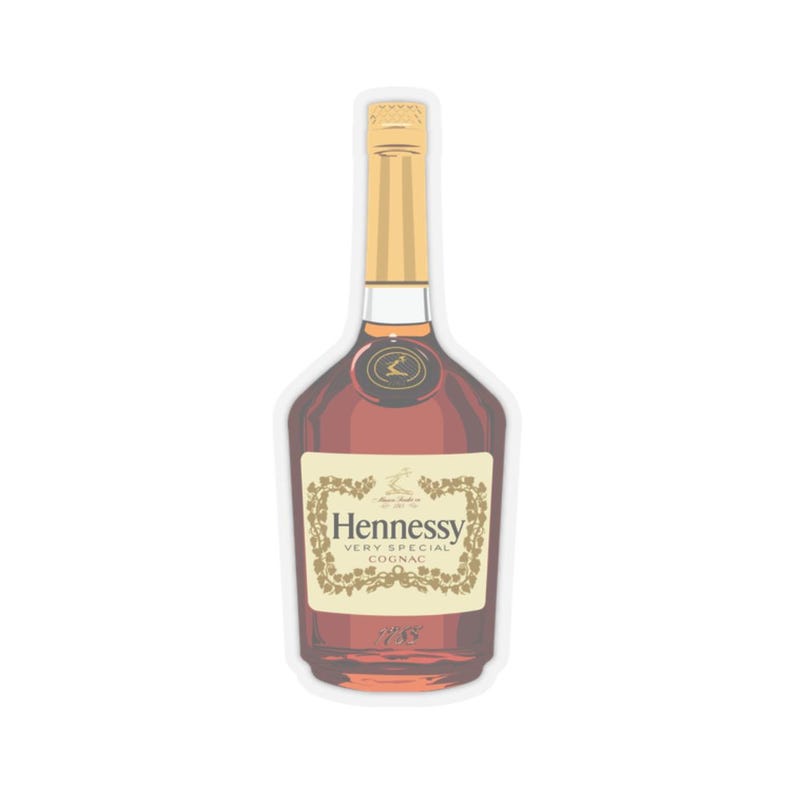 Hennessy Bottle Sticker - Kiss-cut Stickers for Laptop, Water Bottle ...
