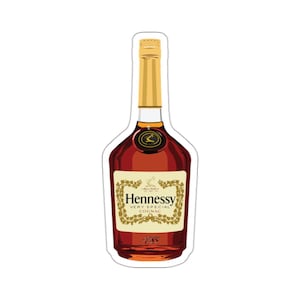 Hennessy Bottle Sticker - Kiss-cut Stickers for Laptop, Water Bottle ...