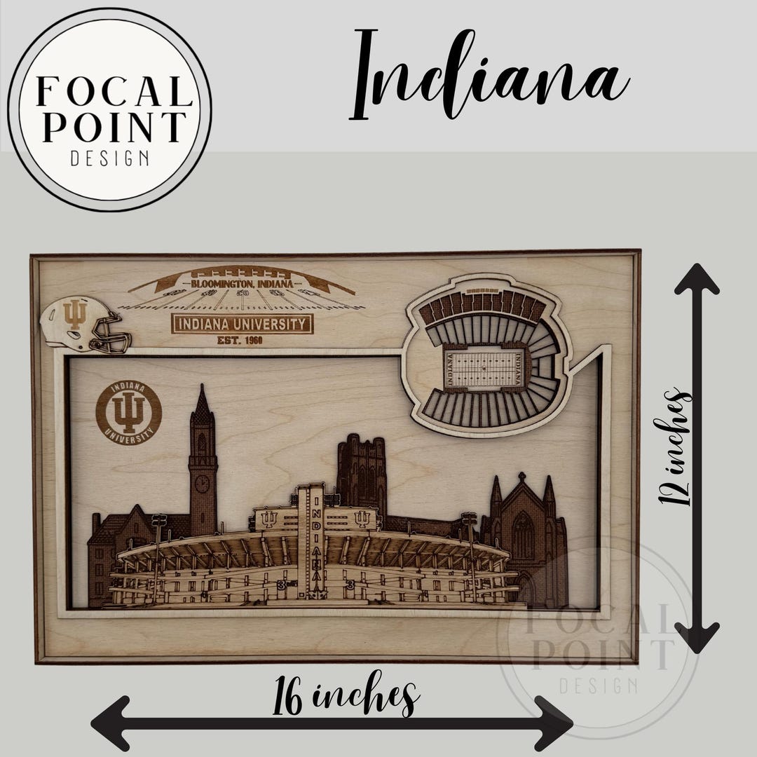 Indiana Memorial Stadium Wooden Wall Art | Hoosiers Fan Gift - Etsy