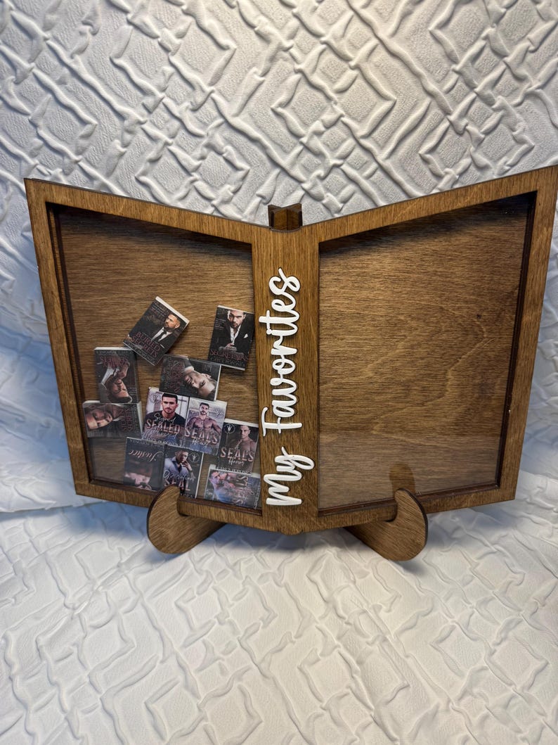 Laser Cut Book Drop Shadow Box With Stand and Acrylic Book Blanks - Etsy