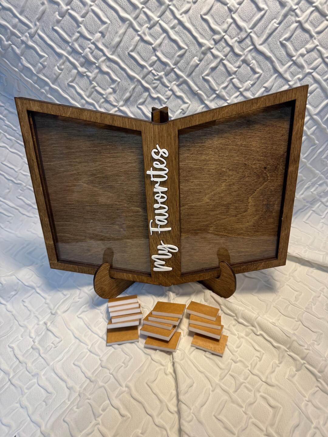 Laser Cut Book Drop Shadow Box With Stand and Acrylic Book Blanks - Etsy